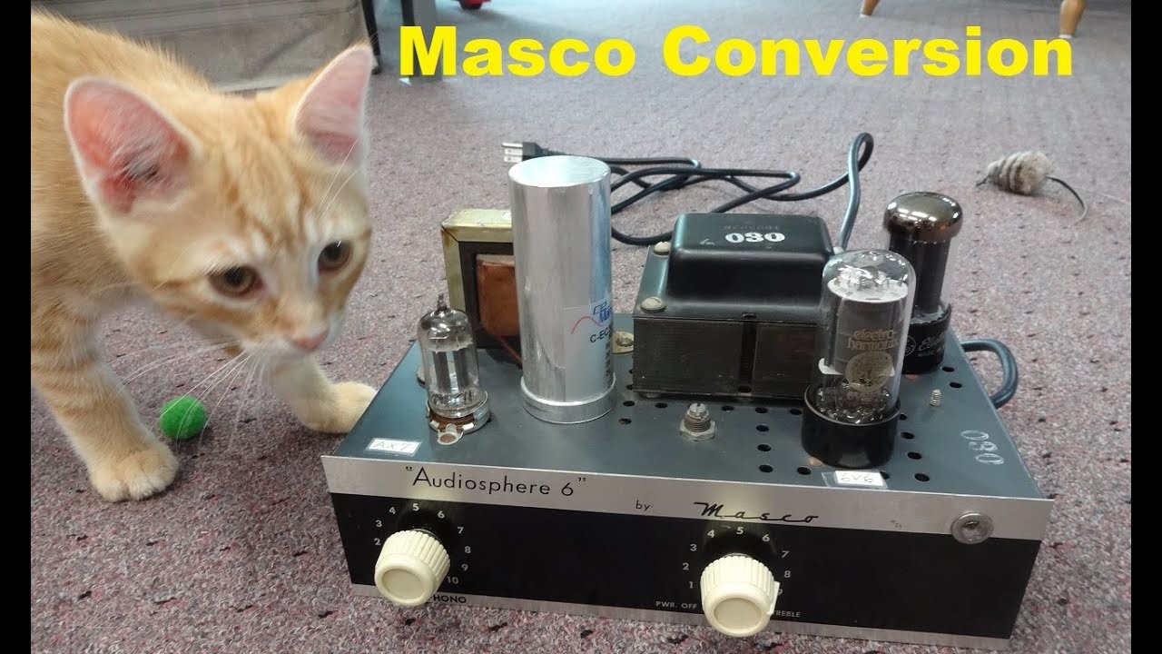 Masco Audiosphere 6V6 tube amp conversion to Fender Champ guitar ...