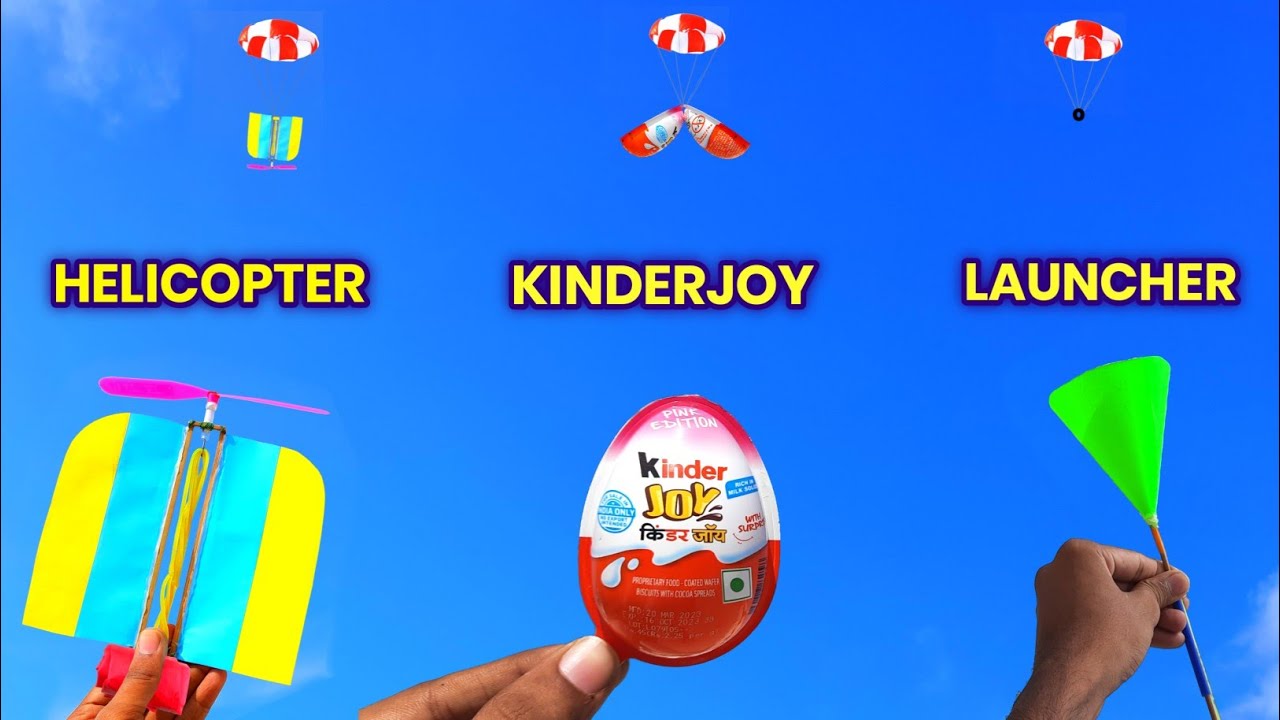 3 Best homemade parachute launcher , DIY helicopter with parachute ...