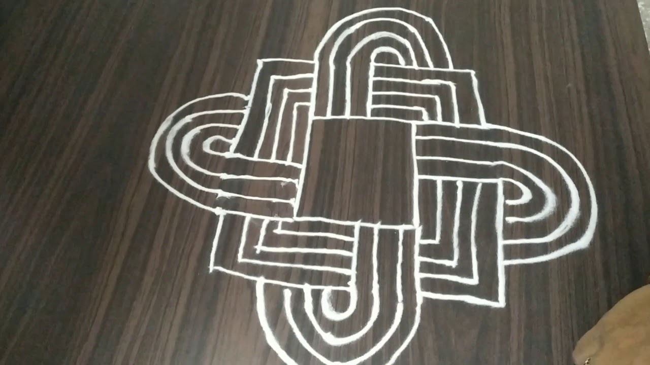 quick and easy beautiful square rangoli - YouTube