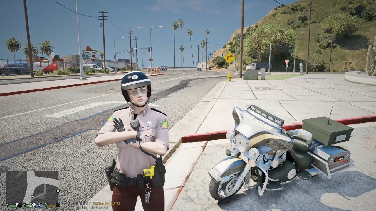 Gta 5 LSPDFR Playing As FHP Female State Trooper - 2014 Electra Glide ...