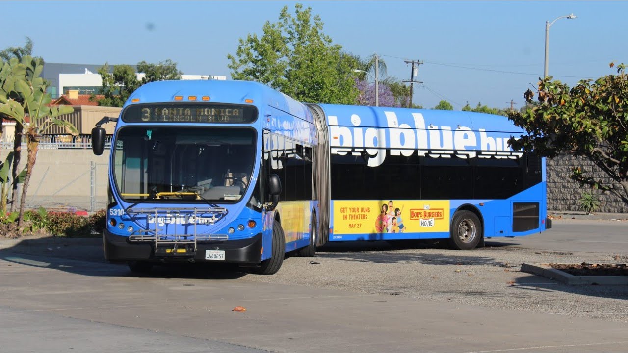 Santa Monica's Big Blue Bus 2010 NABI 60-BRT CNG #5310 - YouTube