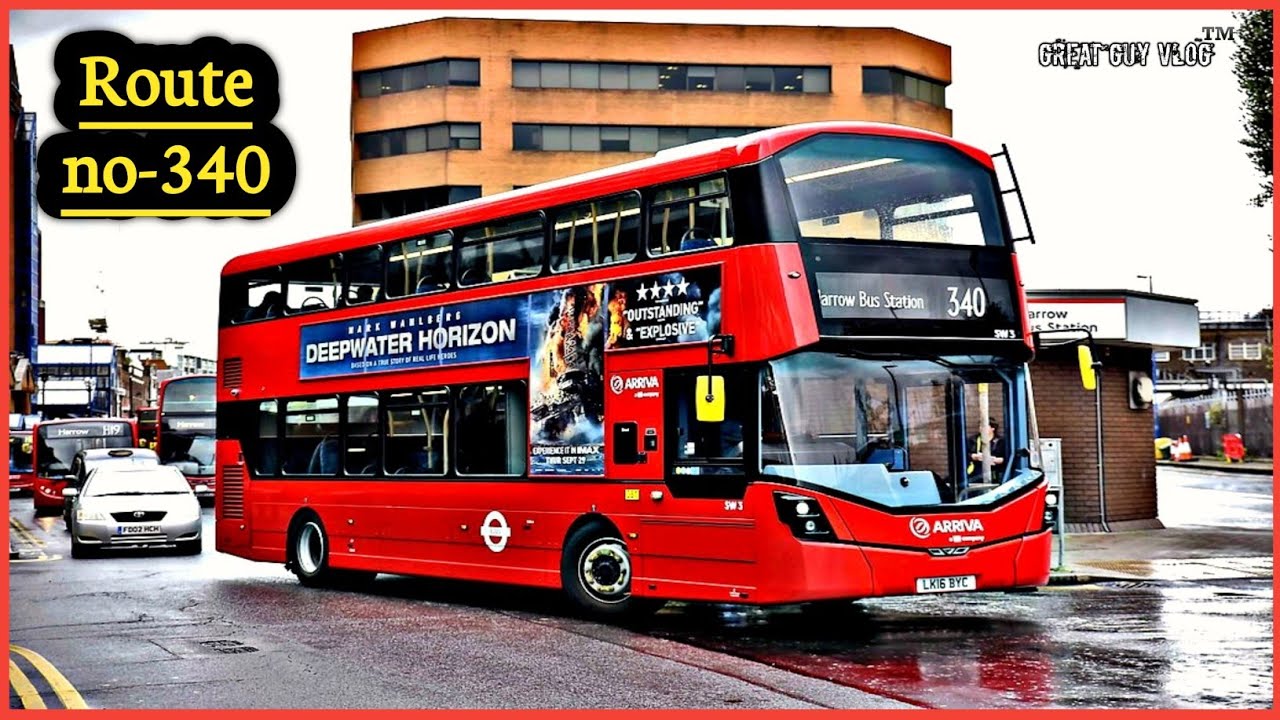🇬🇧London Bus🚌Ride|Route No 340 Harrow To Edgware||Double Decker Bus ...