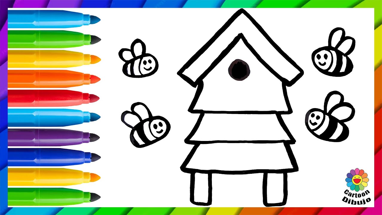 Como Dibujar Una Colmena De Abejas - How to Draw A Bee Hive # ...