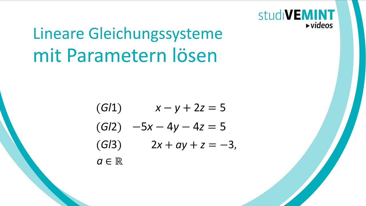 Lineare Gleichungssysteme mit Parametern lösen - YouTube