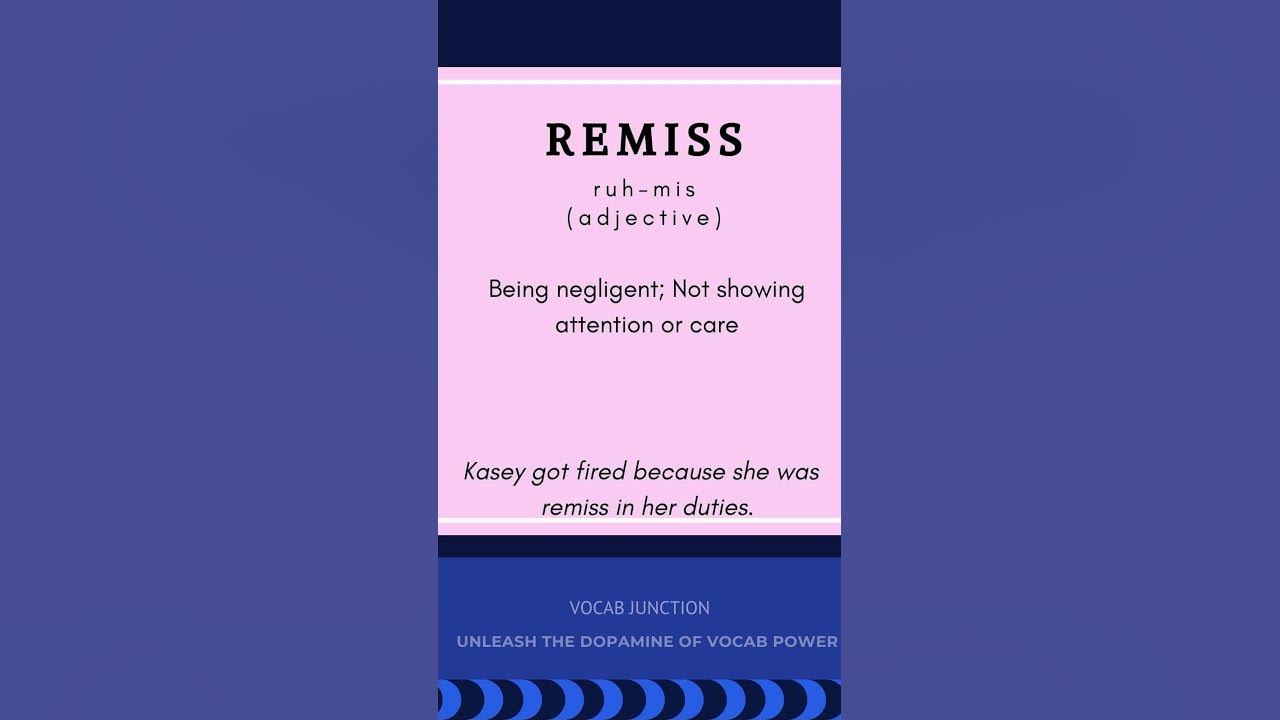 Meaning Of Remiss bankingexams ssccgl sscchsl ieltsvocabulary meaning-of-remiss-bankingexams-ssccgl-sscchsl-ieltsvocabulary