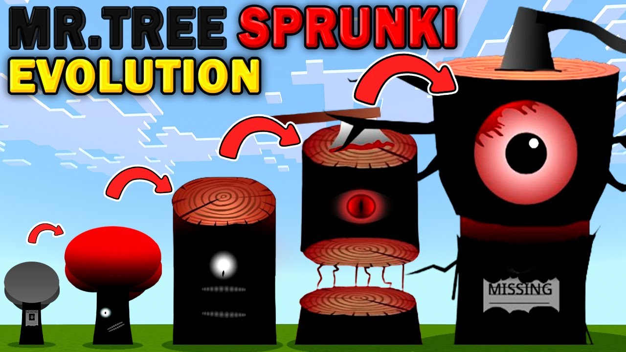 NEW Sprunki Mr. Tree Phase 1-5 Evolution Incredibox ADDON | Minecraft ...
