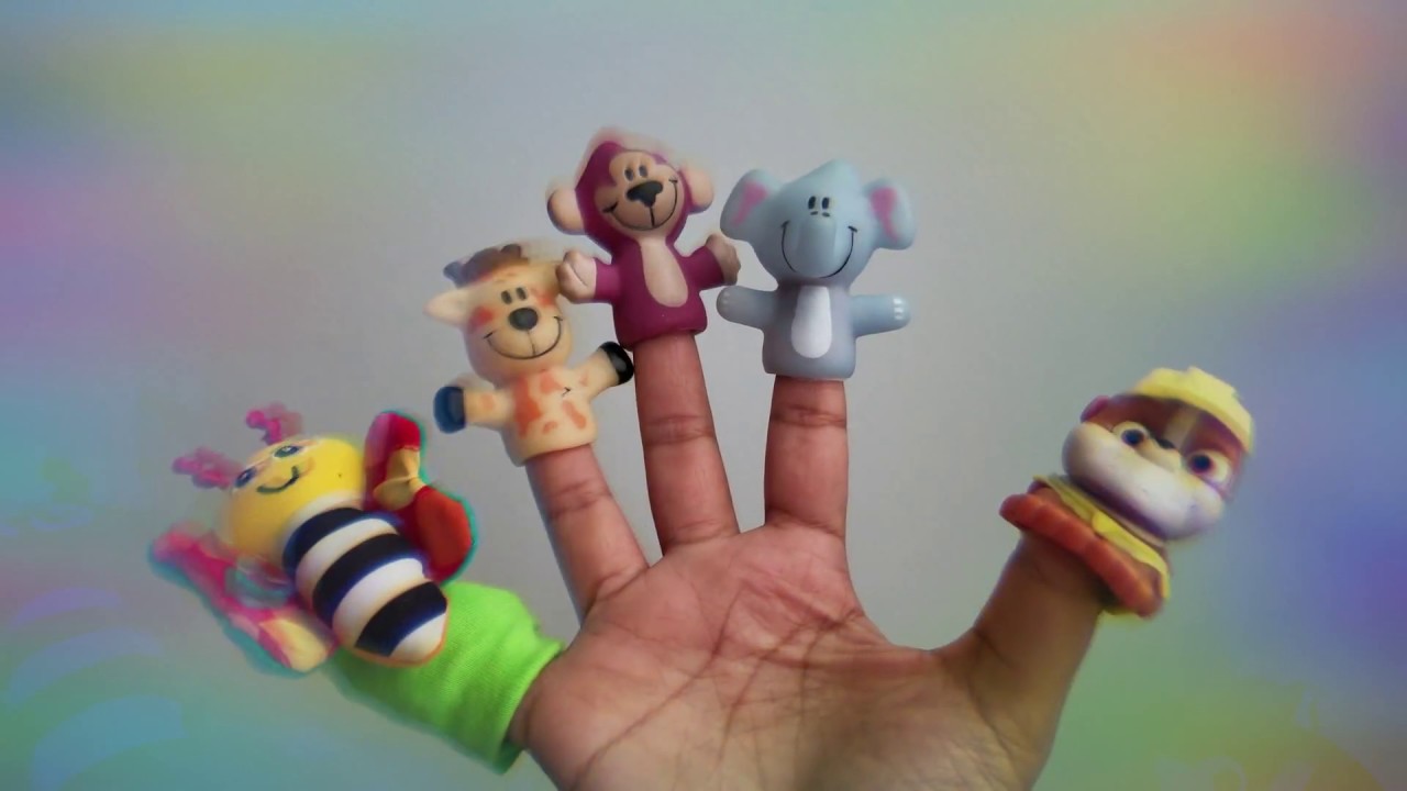 Animal finger family dog giraffe elephant monkey butterfly kids songs ...