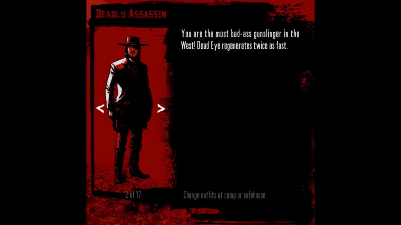 Red Dead Redemption 100% Walkthrough. Deadly Assassin Outfit - YouTube