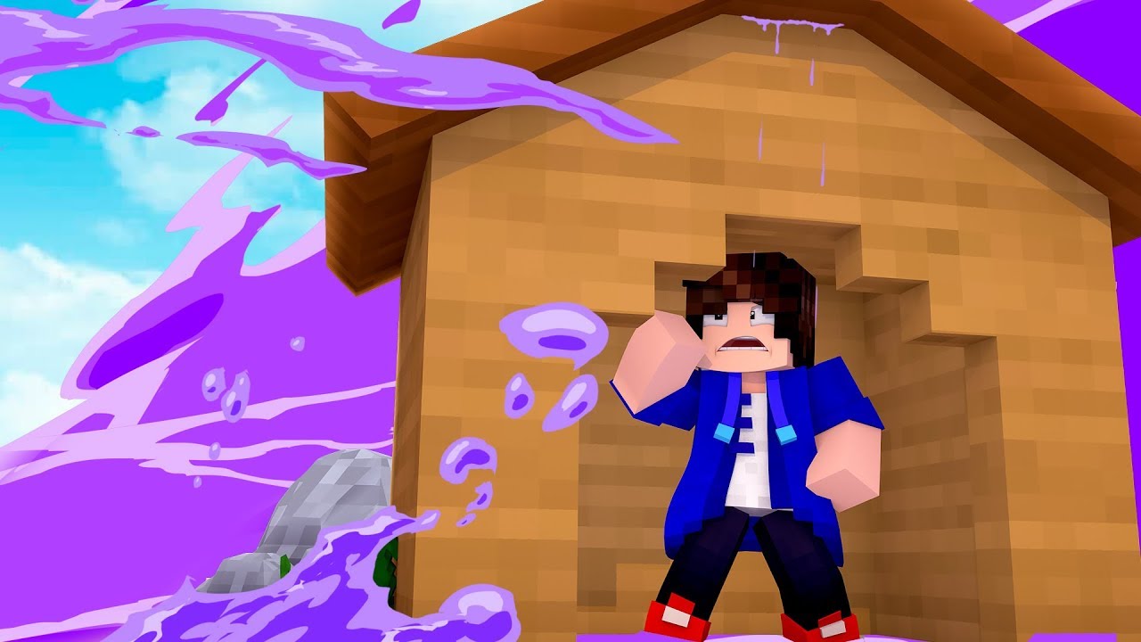 Minecraft Desafio Da Base 100 Segura Contra Tsunami De Tinta