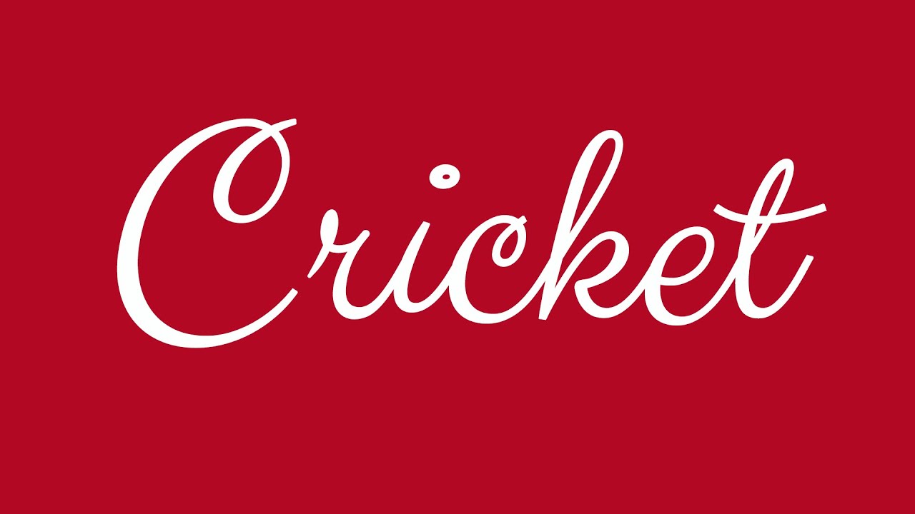 Learn how to Sign the Name Cricket Stylishly in Cursive Writing - YouTube