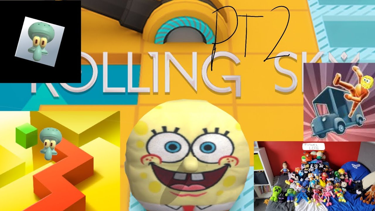 Spongebob squidward plays rolling sky dancing line & more | Spongebob ...