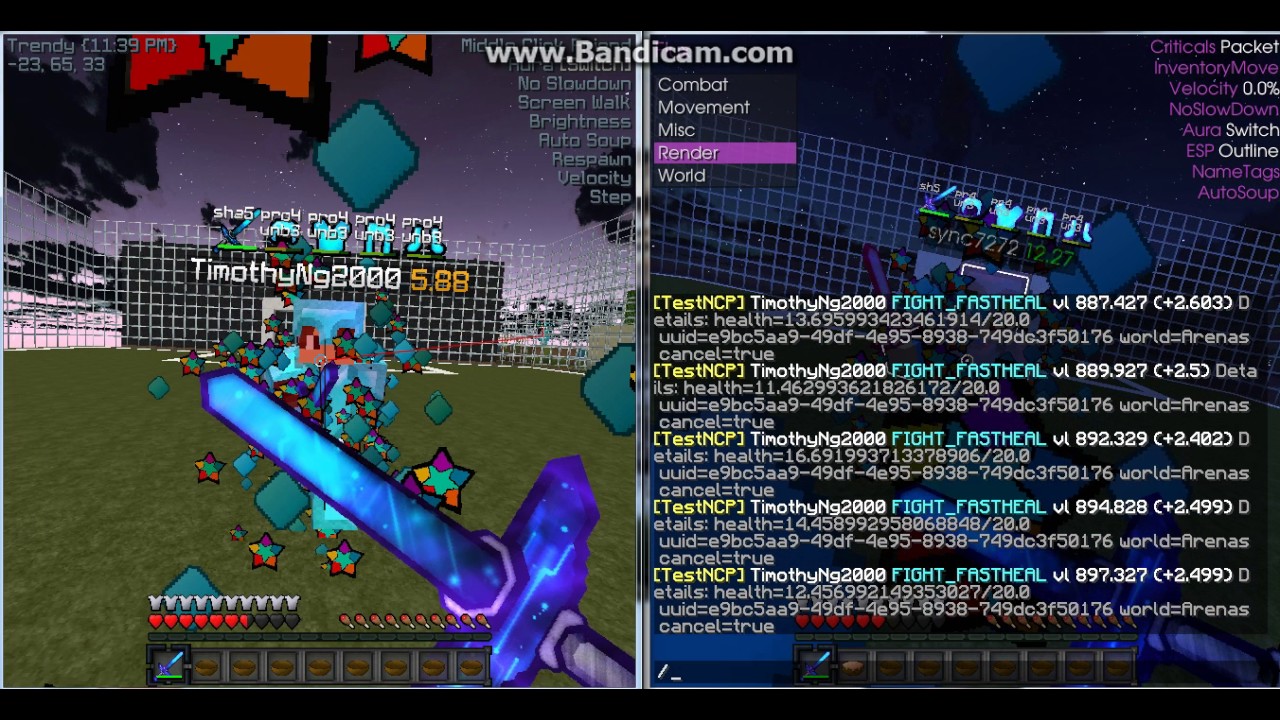 【Minecraft HvH】PVP with Flux b6 - YouTube