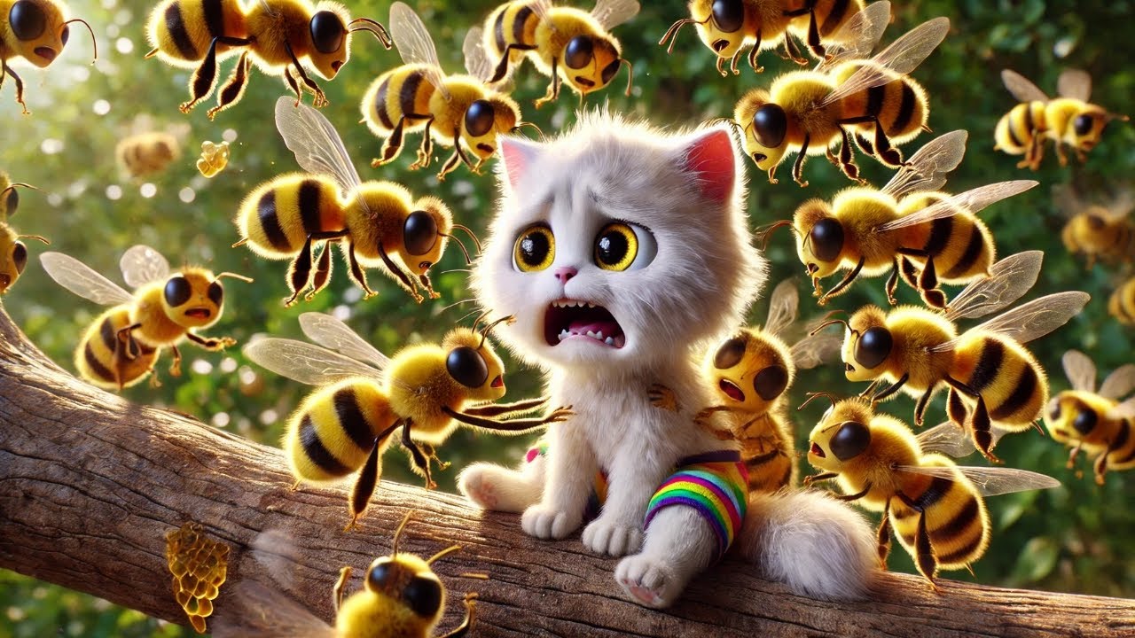 🐝 Honey Bees Sting Kitten, Throwing the Town into Chaos - YouTube