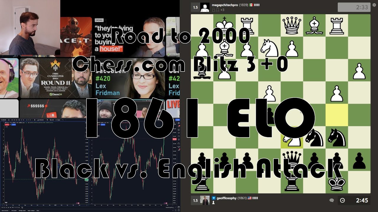 Road to 2000 #690 - 1861 ELO - Chess.com Blitz 3+0 - Black vs. English ...