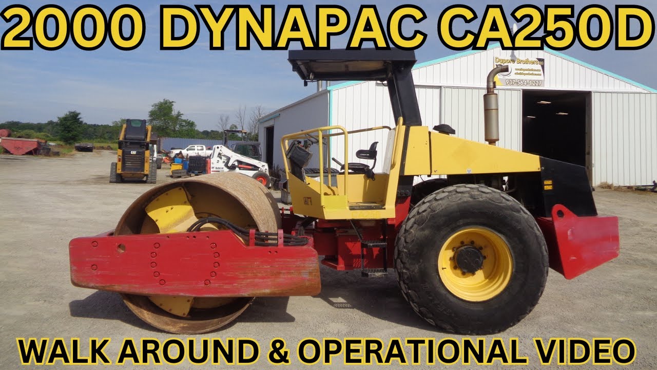 2000 Dynapac CA250D Vibratory Roller Walk Around & Operational Video ...