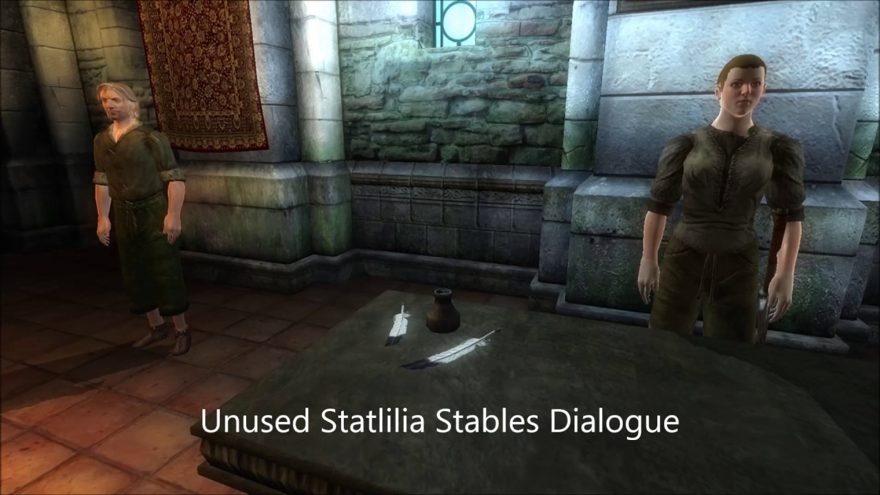 Oblivion: Unused Statlilia Stables Dialogue - YouTube