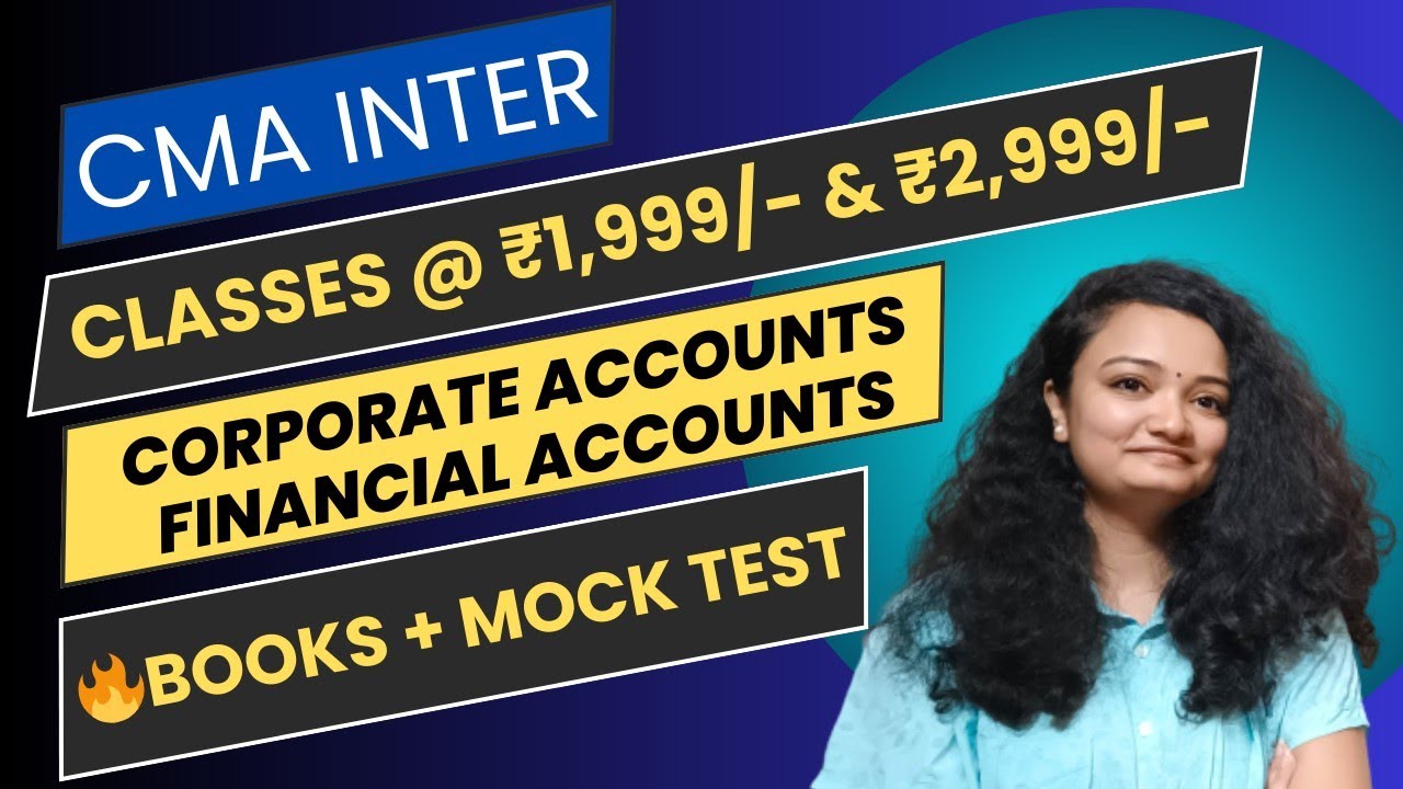 🔥 CMA Inter Classes ONLY @ ₹1,999/- per subject !! #cmainter - YouTube