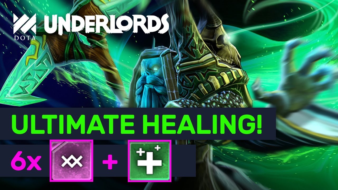 6 Warlocks Healer Team! Ultimate Healing Sustain? | Dota Underlords ...