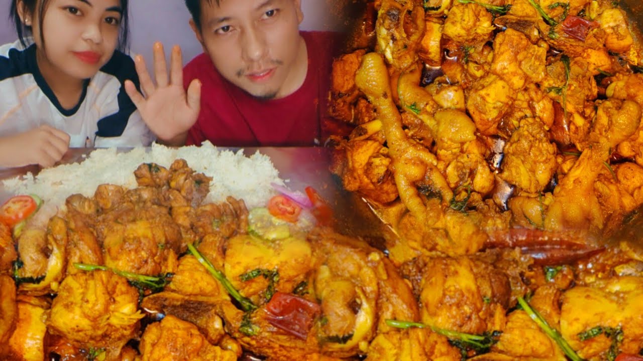 Spicy Chicken || Taro Roots Stink Bean Curry Mukbang || Yen Kangou ...
