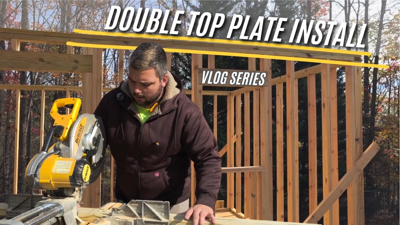 Double Top Plate Installation for Maximum Stability | Shed Build Vlog ...