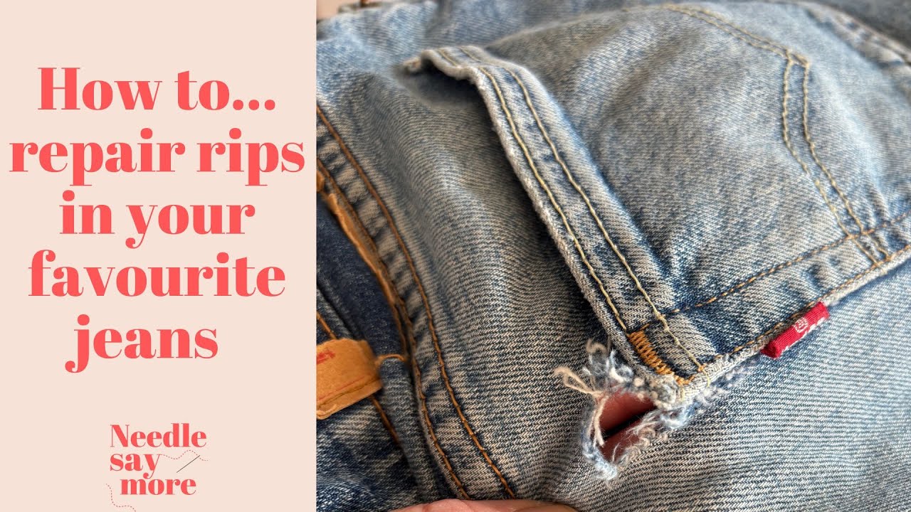 How to Repair a Hole Above a Jean Pocket | Strong & Stylish Visible ...