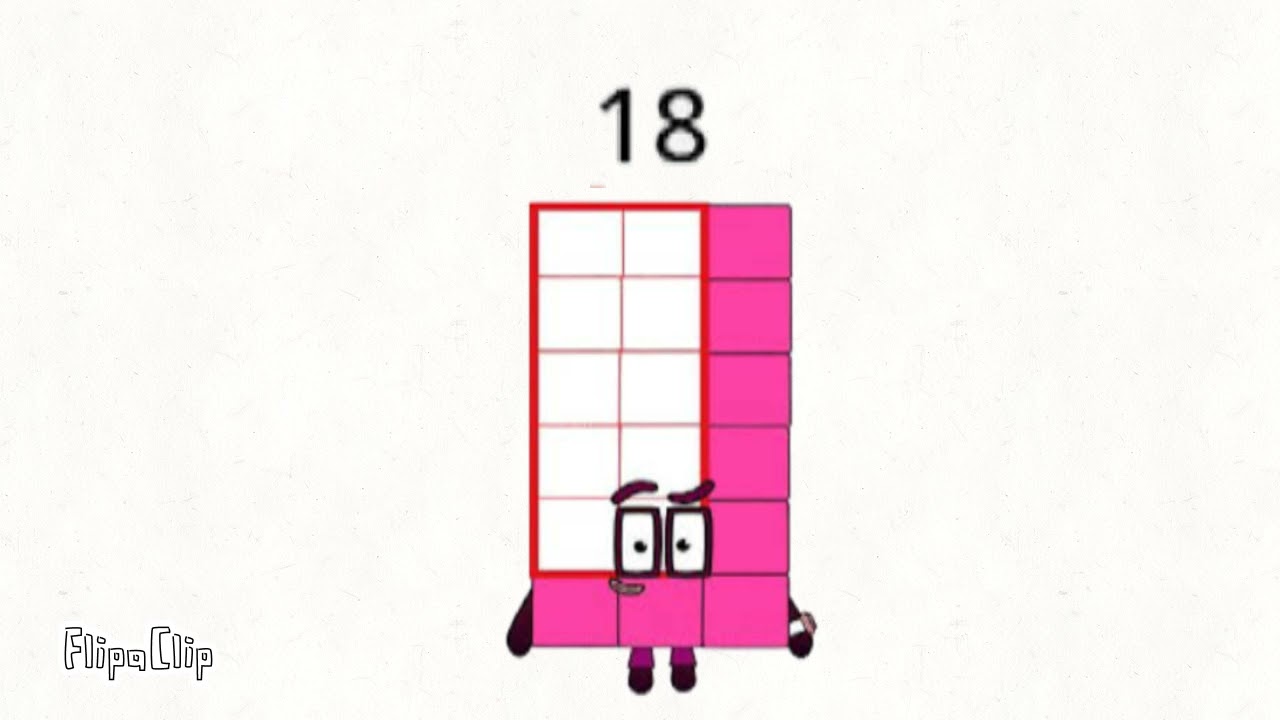 numberblocks eighteen 2d - YouTube