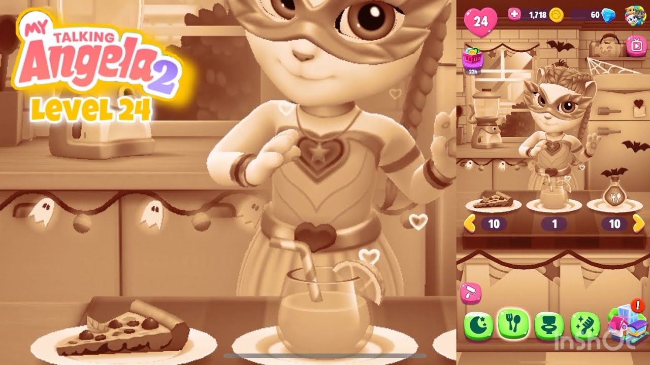 Level 24 - My Talking Angela 2 | Playing Pet Lift - YouTube