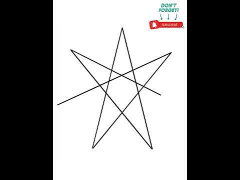How to draw 7 pointed star| 7 point star - YouTube