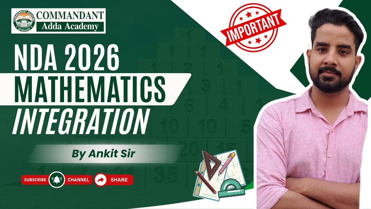 NDA 2026 Integration Lecture | Indefinite Definite Formulas - YouTube