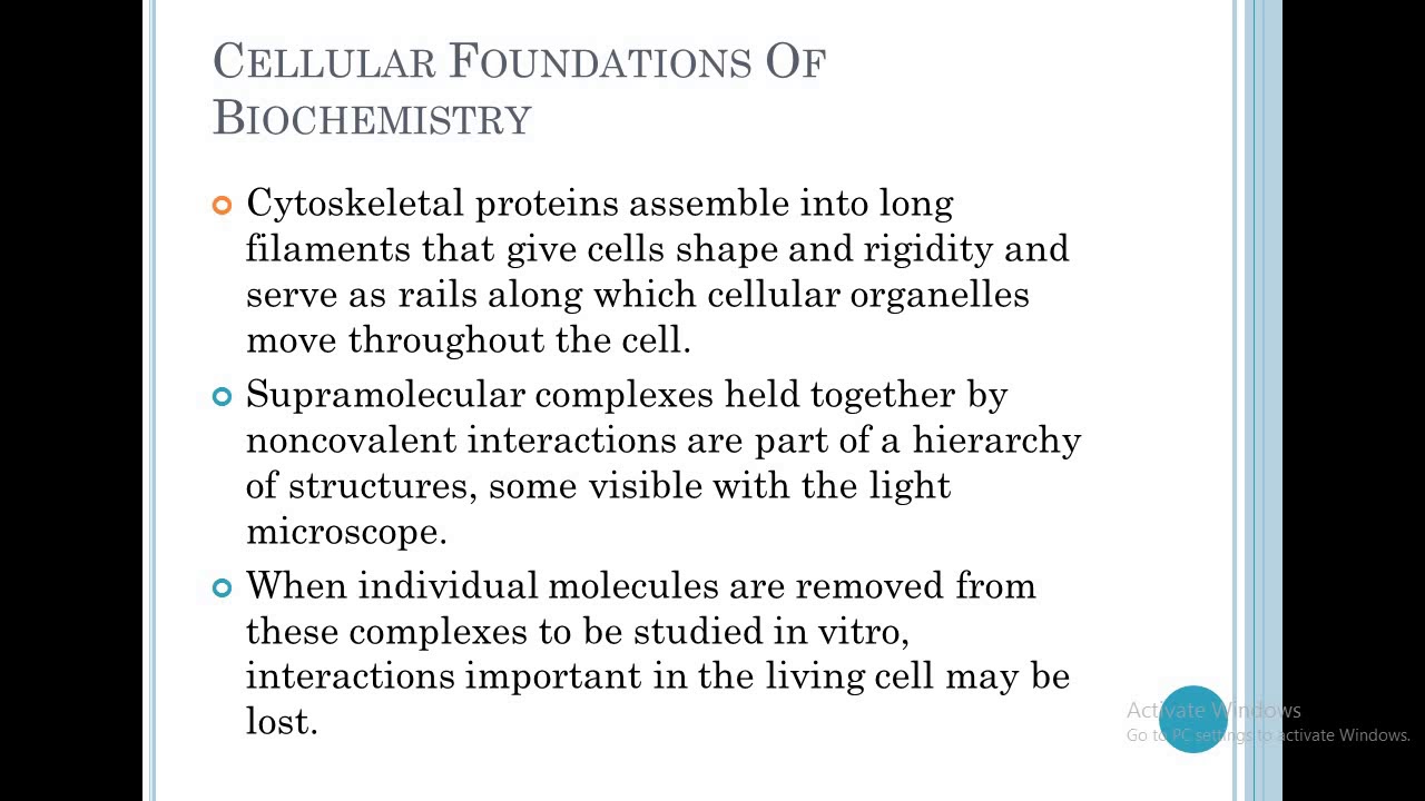 CELLULAR FOUNDATIONS OF BIOCHEMISTRY || Foundations Of Biochemistry ...
