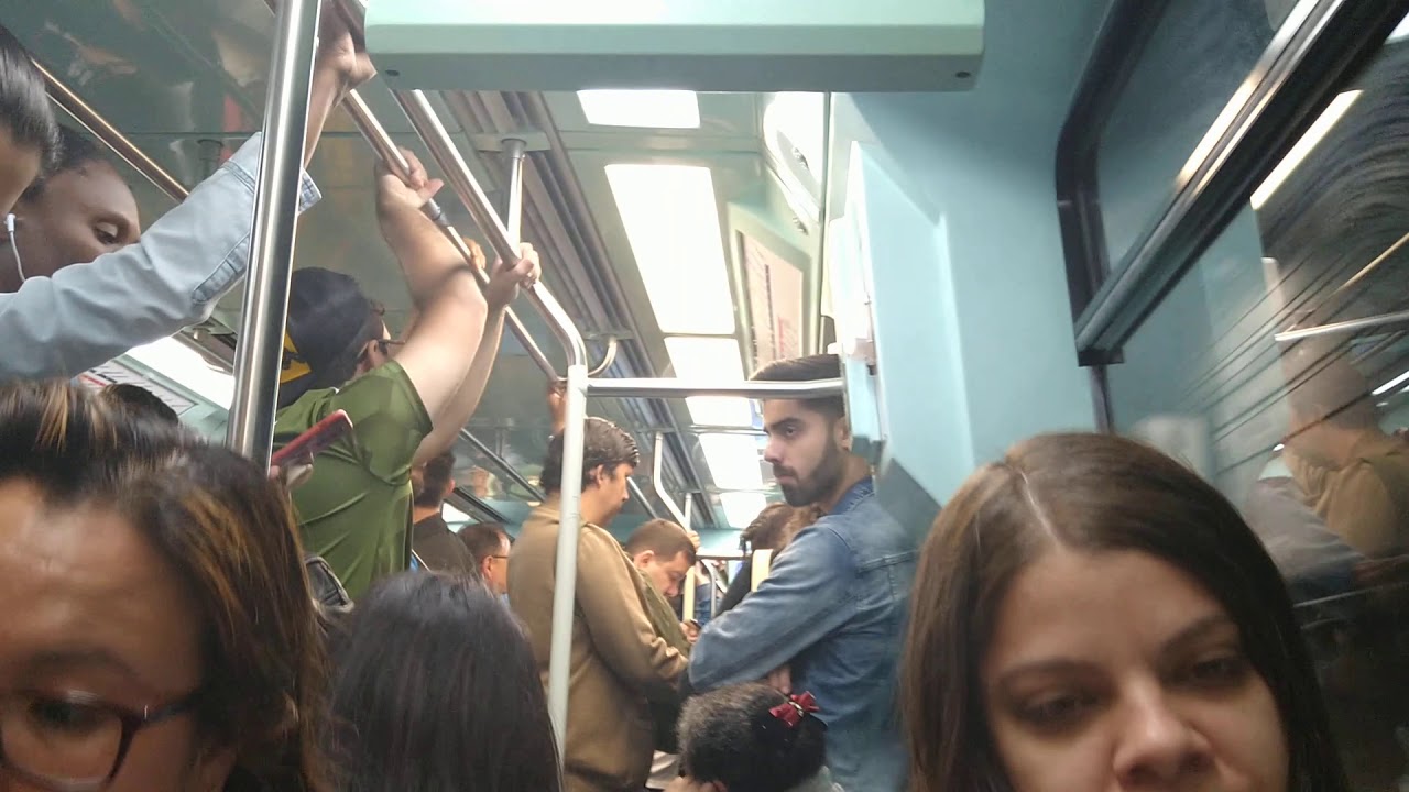 Linha 1 Azul no Horário de Pico || Trecho entre Sé e Ana Rosa no G21 ...