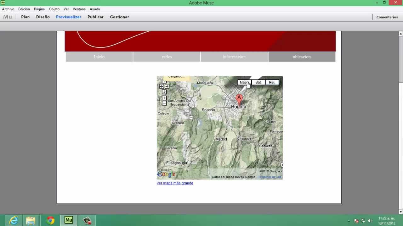 Curso Adobe Muse: 4) Insertar Un Mapa De Google Maps - YouTube