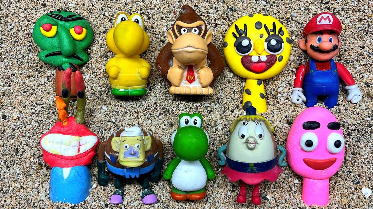 MARIO VS SPONGEBOB SQUAREPANTS VS LUIGI PATRICK,SQUIDWARD,GARY,DONKEY ...