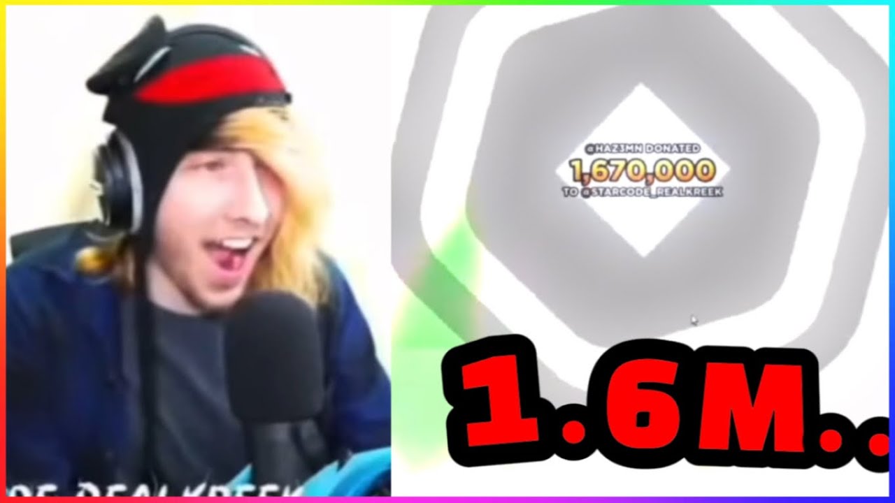 Kreekcraft Gets DONATED 1.6M ROBUX?! (Live) - YouTube