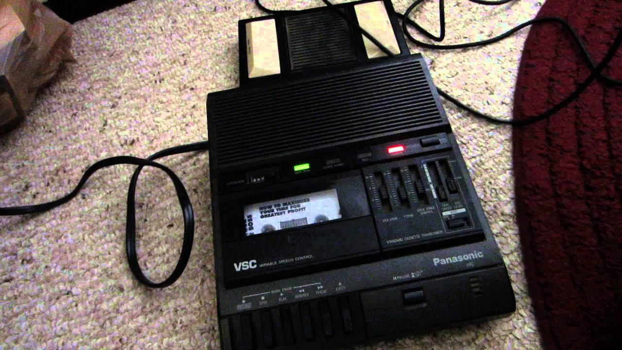 Panasonic RR-830 Standard Cassette Transcriber Demonstration - YouTube