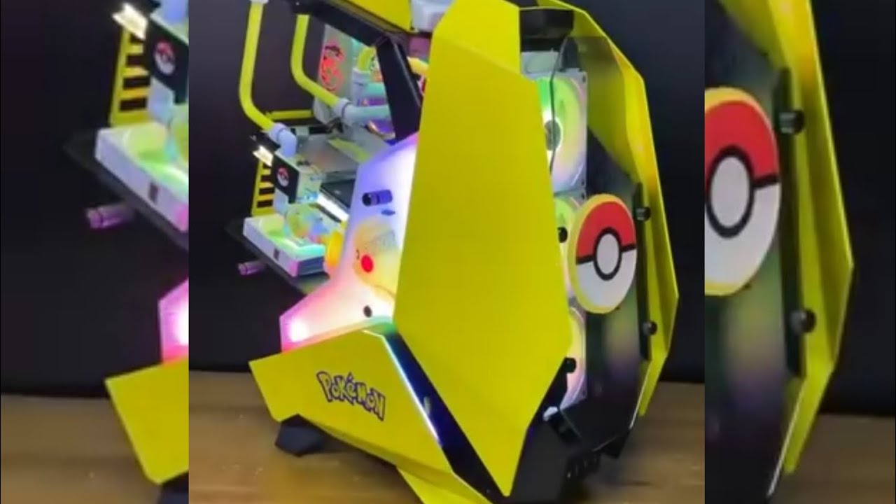 pokemon ultra, PC gaming evolution - Pikachu color and gold components ...