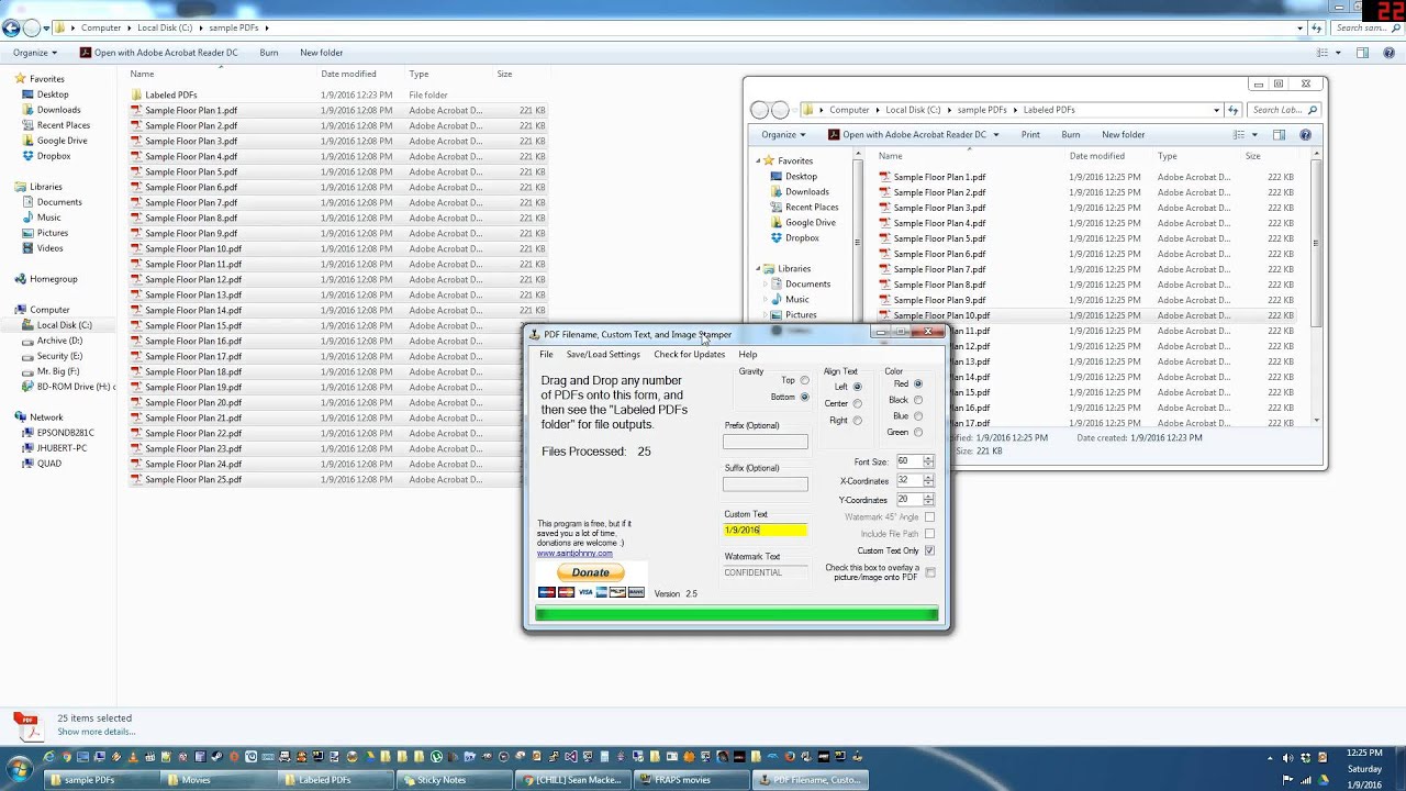 How To Batch Pdf Filename Text Date Time And Image Stamper Free Youtube