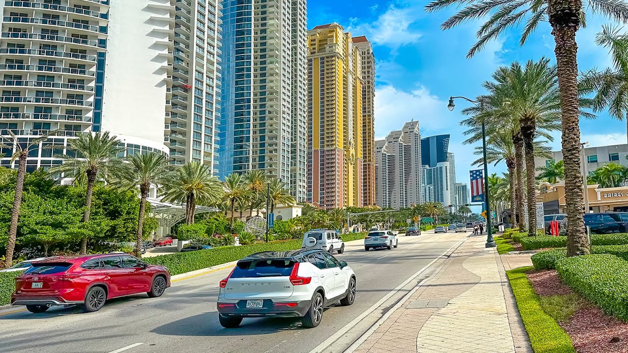 Miami Beach to Sunny Isles Beach Florida 4K HDR Driving Tour - YouTube