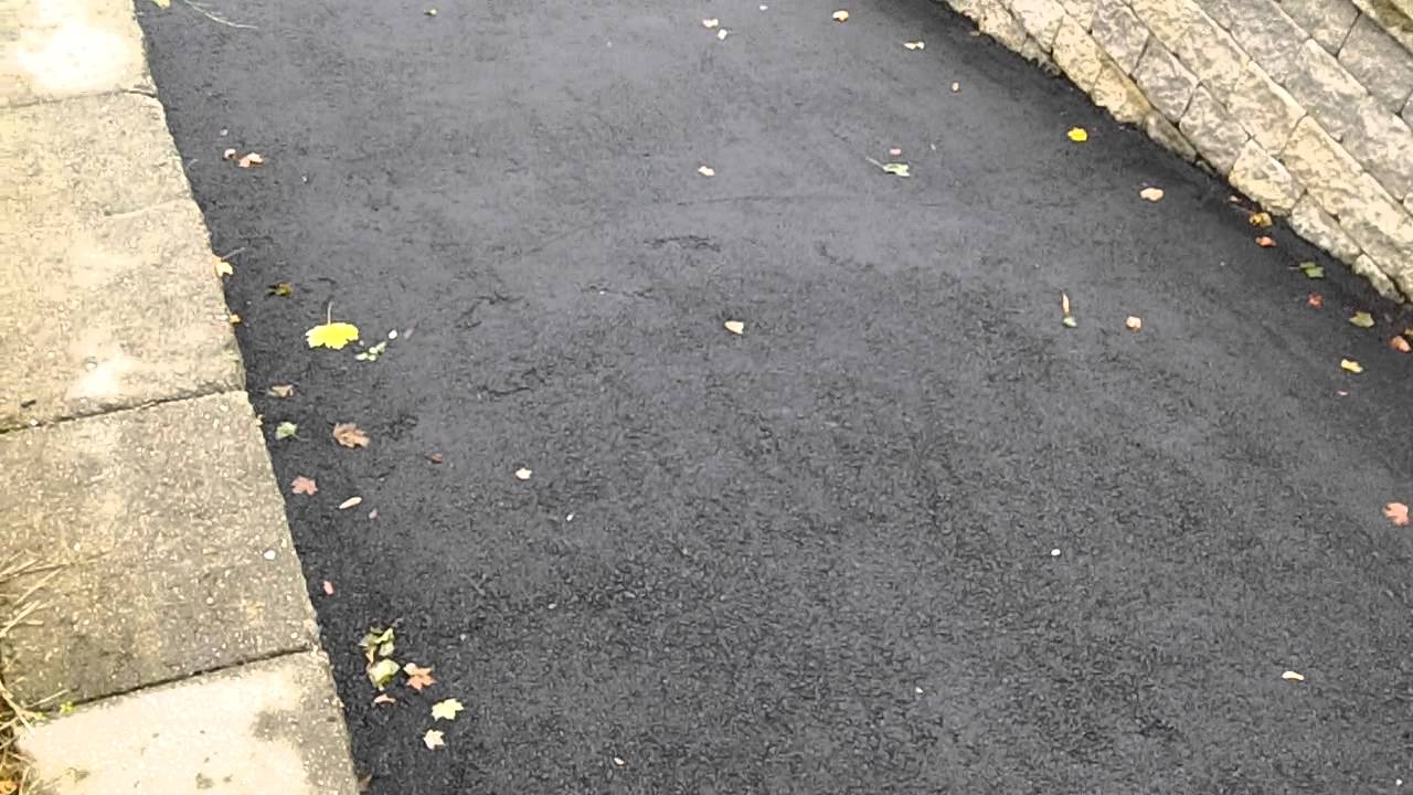Driveway Repave Day 4 - Part 9 - Final View of paved Driveway - YouTube
