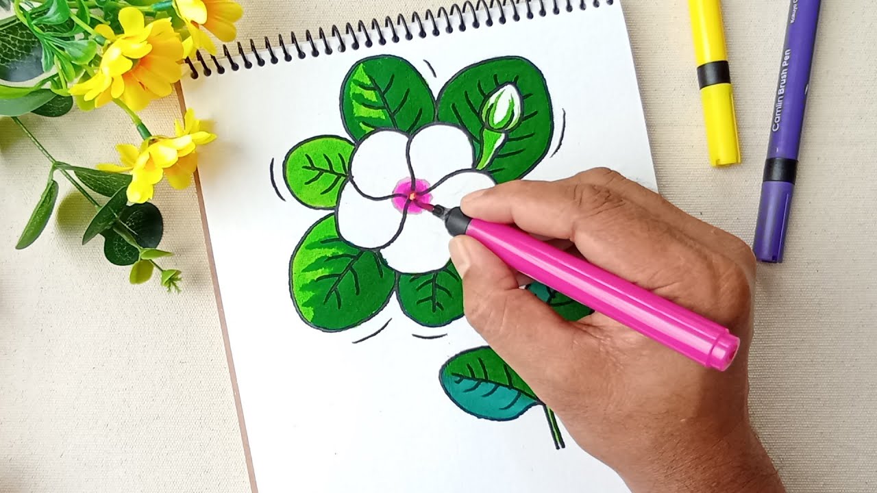 Nayantara Flower drawing very easy for beginners | How to draw ...