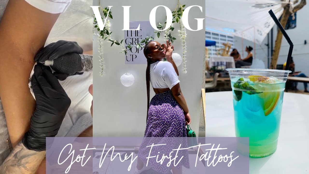 VLOG #21| I GOT MY FIRST TATTOOS| GREAT POP UP| NAMIBIAN YOUTUBER ...