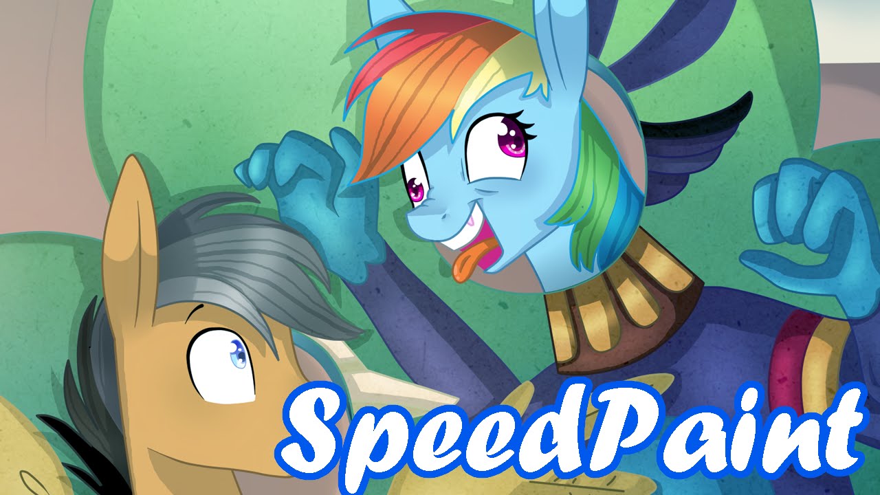 SpeedPaint-MLP-Quibble Pants & Rainbow Dash[Scene Redraw] - YouTube