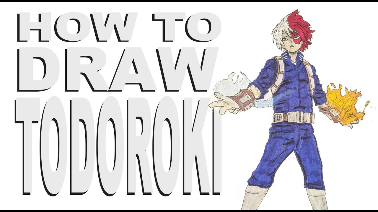 How to draw Shoto Todoroki (My Hero Academia) - YouTube