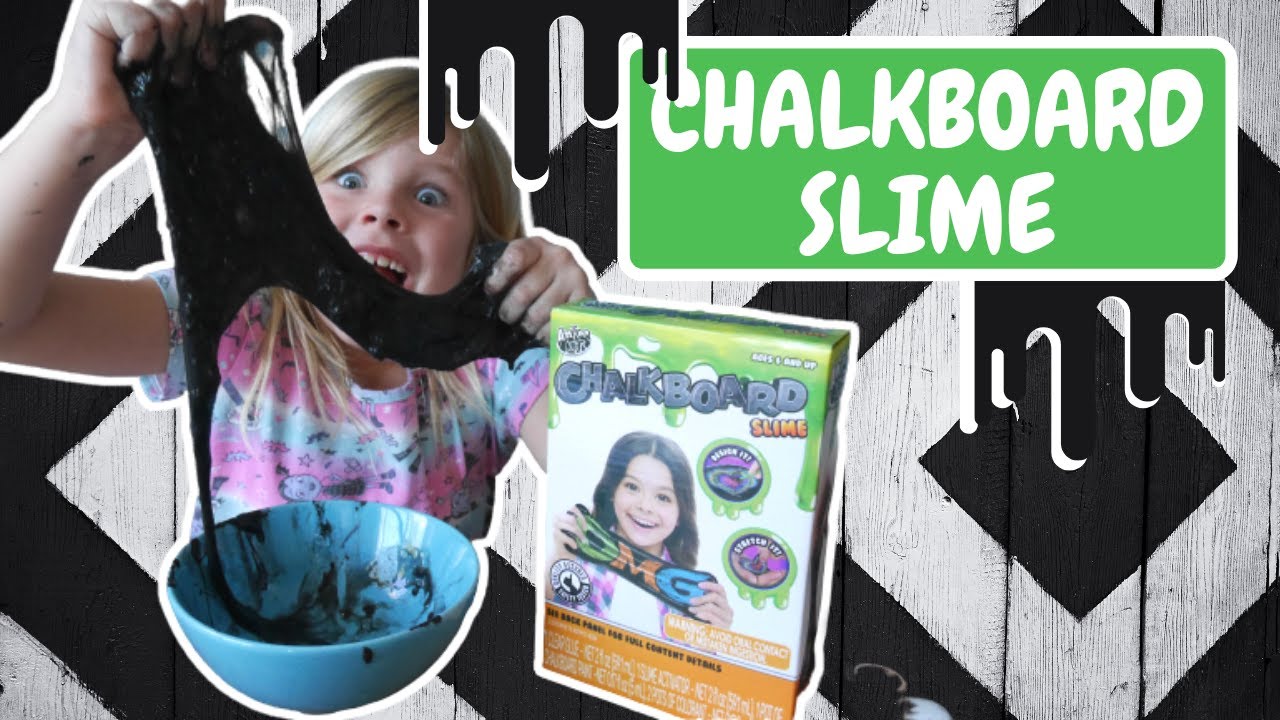 DIY CHALKBOARD SLIME! | Chalkboard slime kit unboxing - YouTube