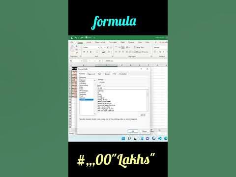 Display number in Lakhs in Excel | Custom number format tricks in ms ...