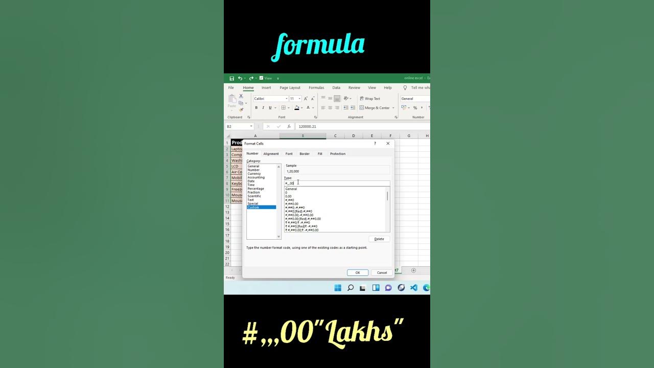 Display Number In Lakhs In Excel Custom Number Format Tricks In Ms display-number-in-lakhs-in-excel-custom-number-format-tricks-in-ms