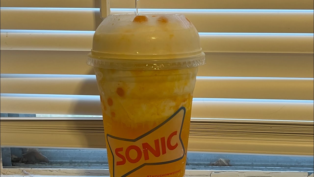 Trying Sonic’s orange cloudsical boba drink - YouTube