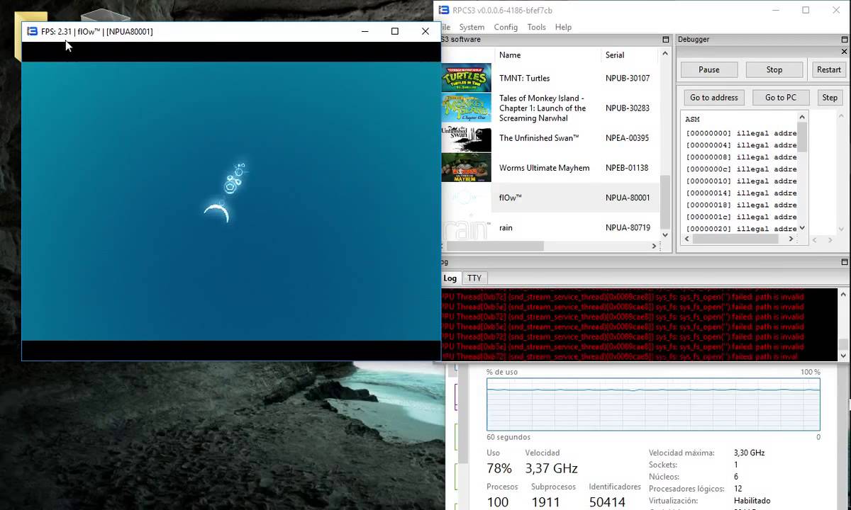 REAL PS3 EMULATOR DEMOSTRATION [ FLOW ] EMULADOR REAL RPCS3 - YouTube