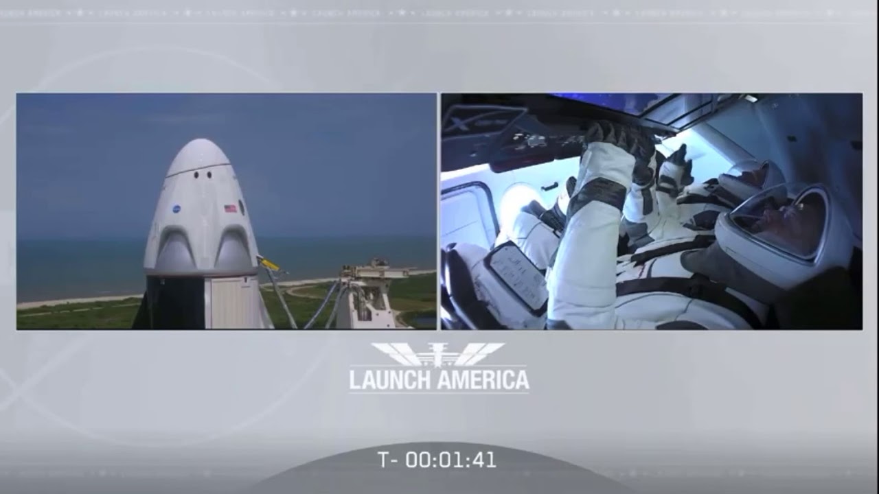 SpaceX Countdown: Astronauts launch toward orbit from US soil! - YouTube