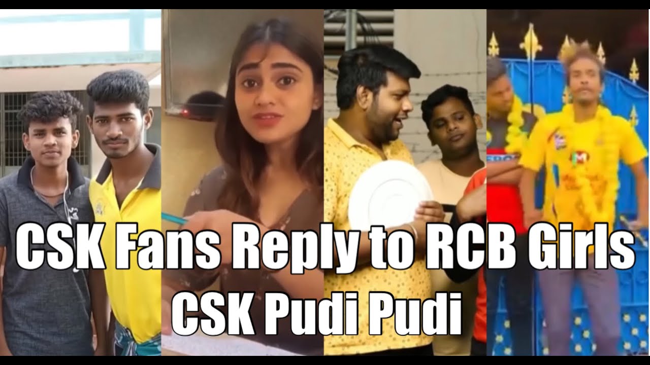 CSK Fans reply to RCB girls / Compilation / Chennai Pullingo / RCB☠️ ...